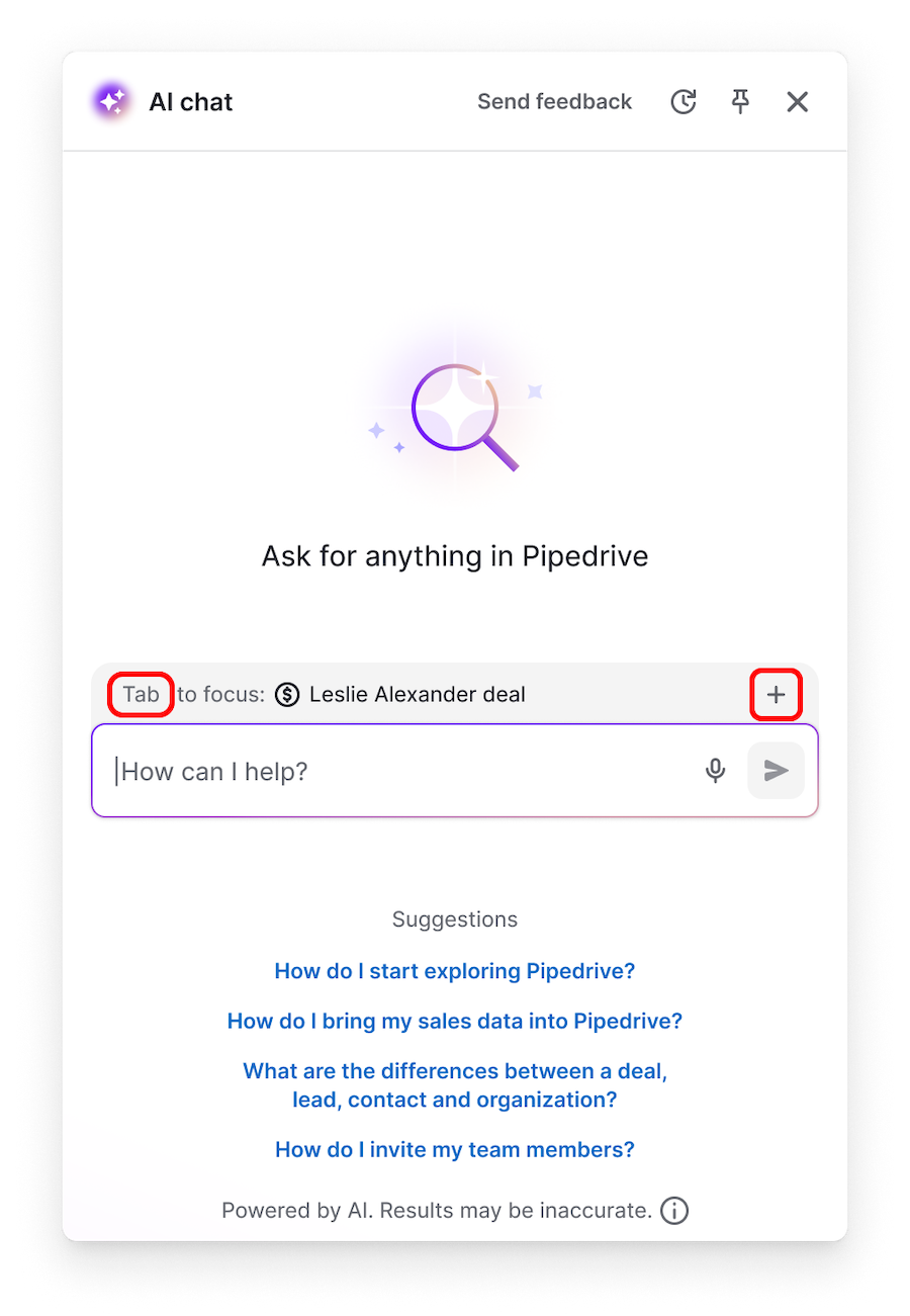 AI Chat (beta) - Knowledge Base | Pipedrive